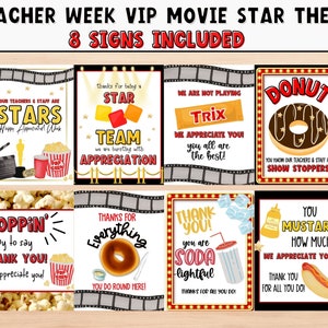 Movie Hollywood Teacher Appreciation Week Theme. Teacher & Staff ...