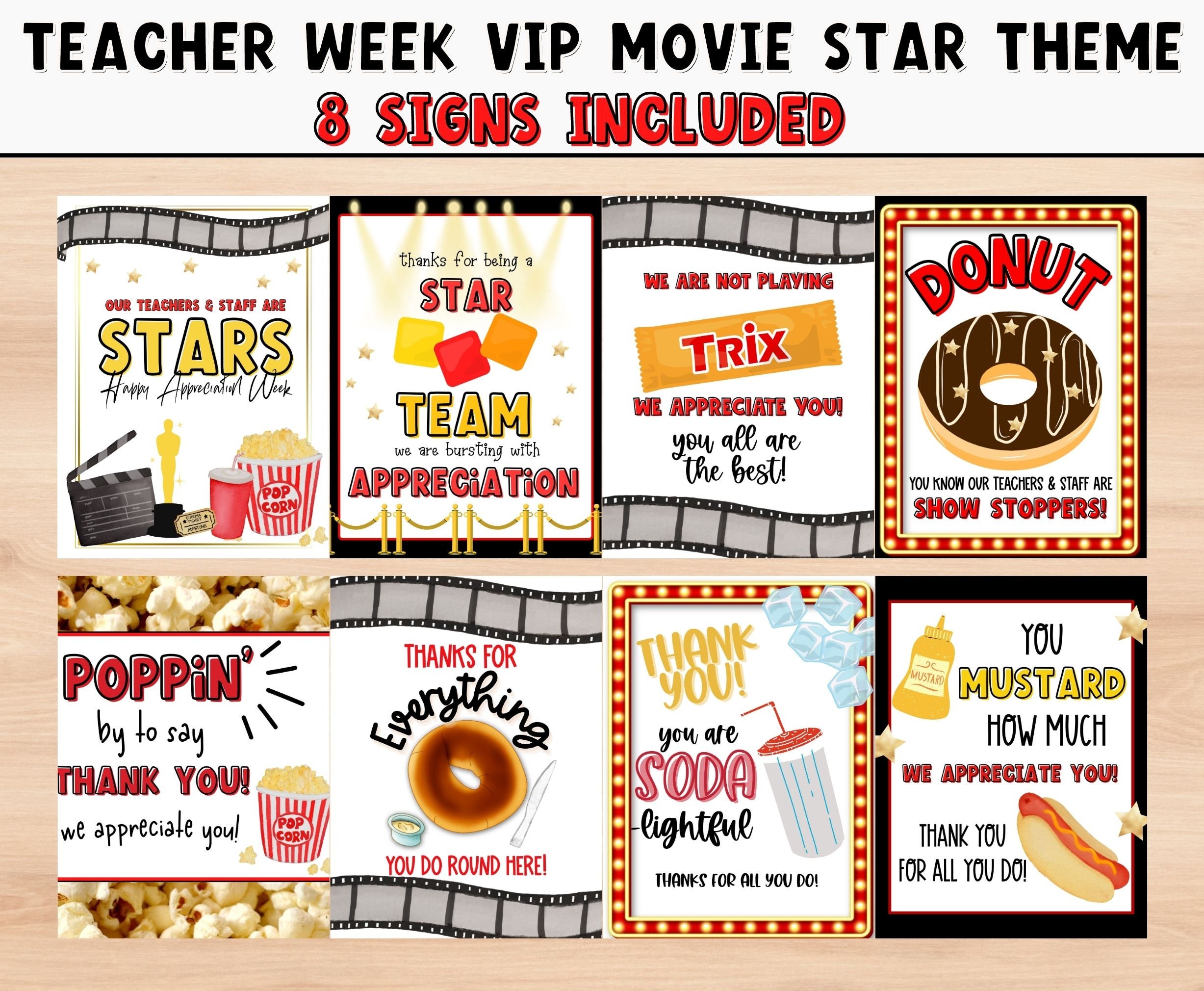 Movie Hollywood Teacher Appreciation Week Theme. Teacher & - Etsy