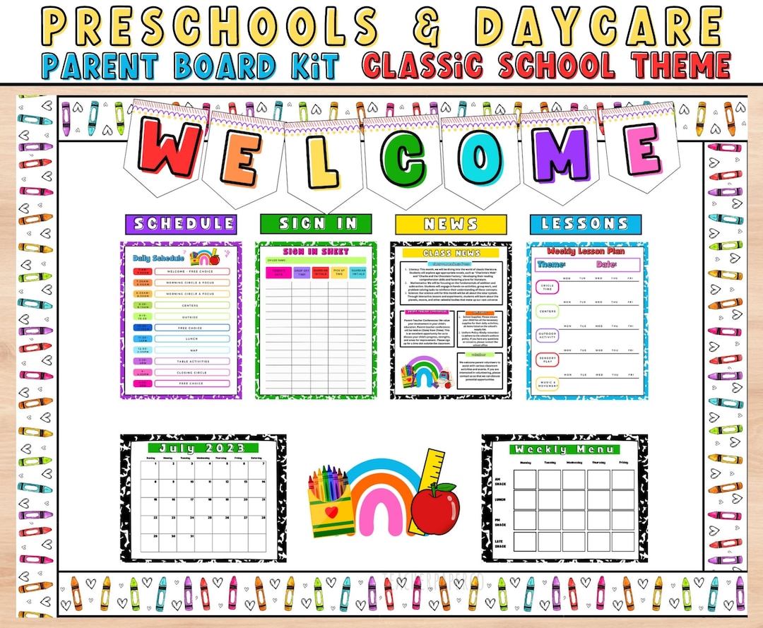 Parent Board Bundle With Templates. Preschool Daily Schedule. Daycare ...