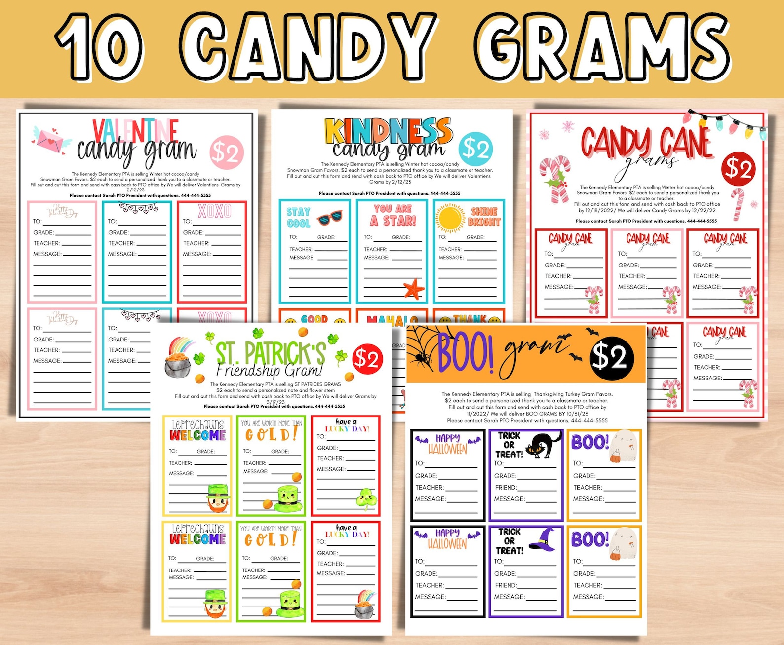 Editable Candy Gram Template. St Patrick's Candy Gram. Valentines Candy ...