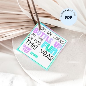 Water Bottle END of Year Teacher Personalized Gift, Bottle up the Fun ...