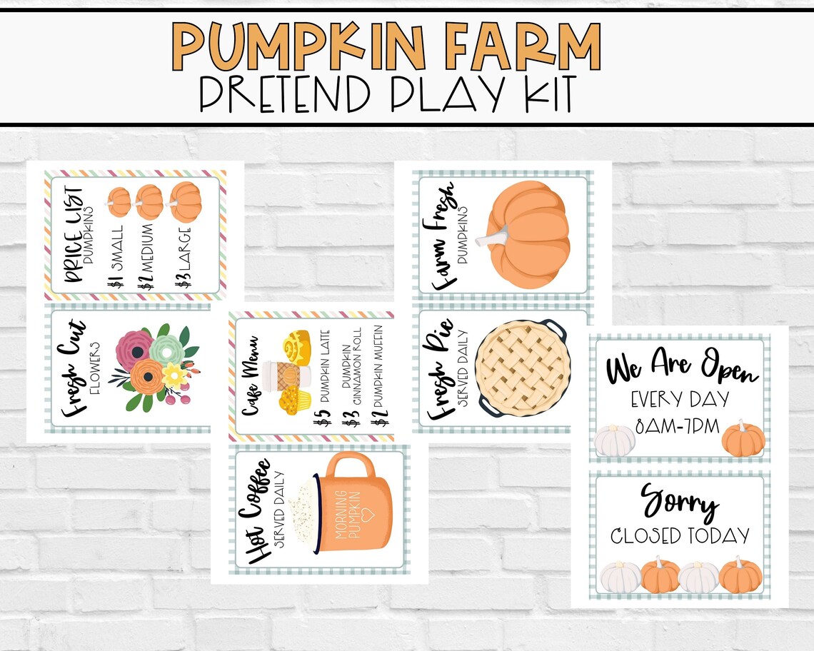 Fall Dramatic Play Center | Pumpkin Farm Pretend Play | Pumpkin Patch ...