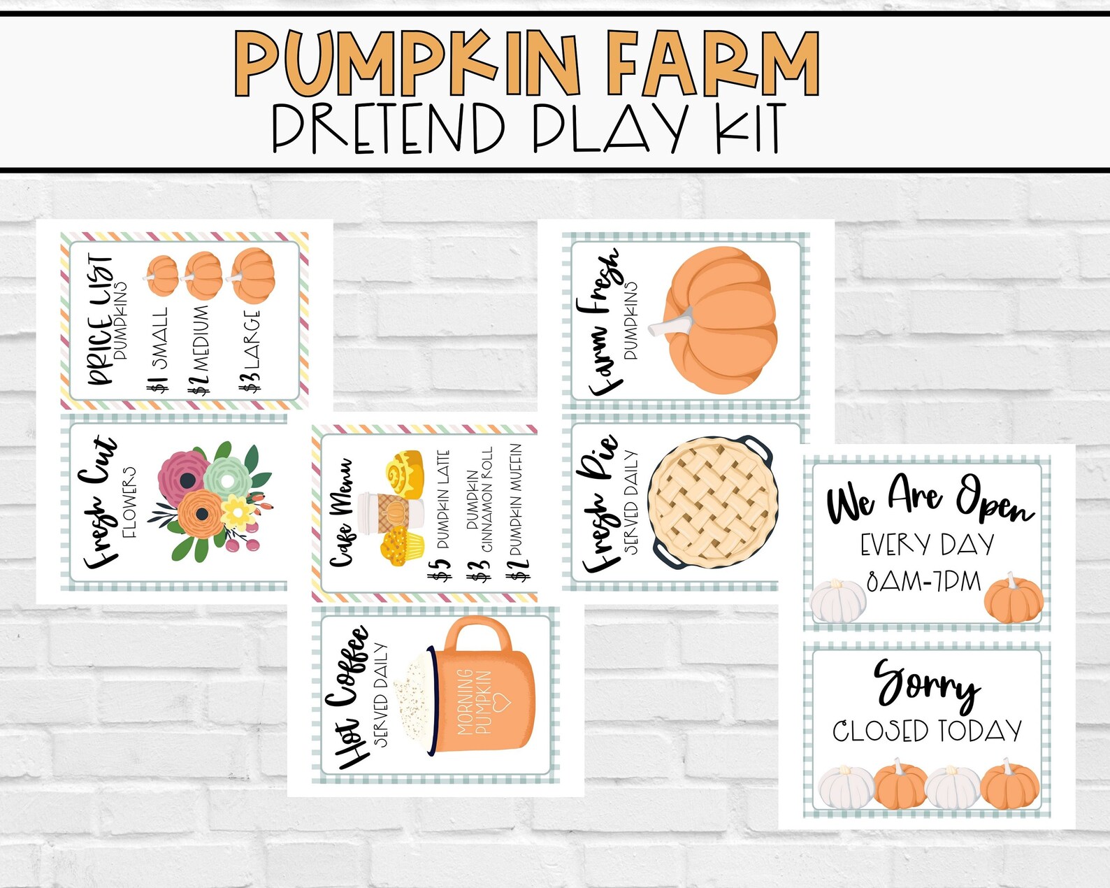Fall Dramatic Play Center | Pumpkin Farm Pretend Play | Pumpkin Patch ...
