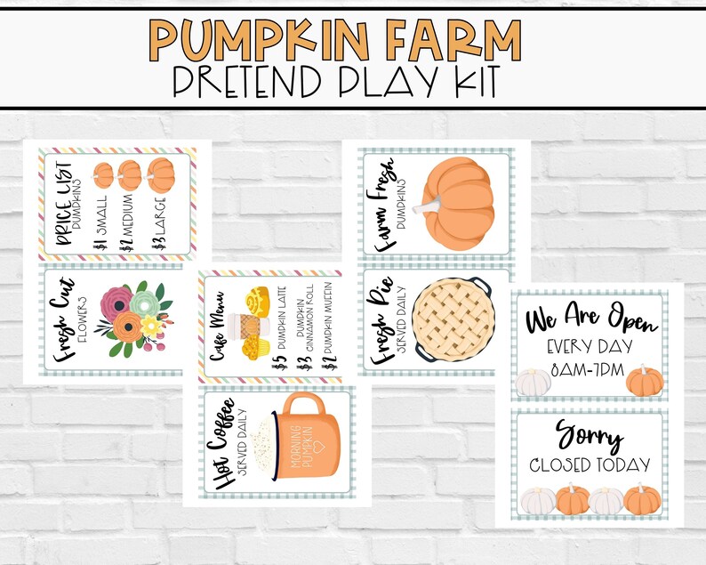 Fall Dramatic Play Center Pumpkin Farm Pretend Play - Etsy