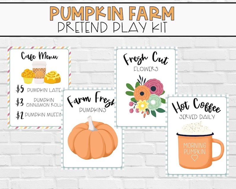 Fall Dramatic Play Center Pumpkin Farm Pretend Play - Etsy