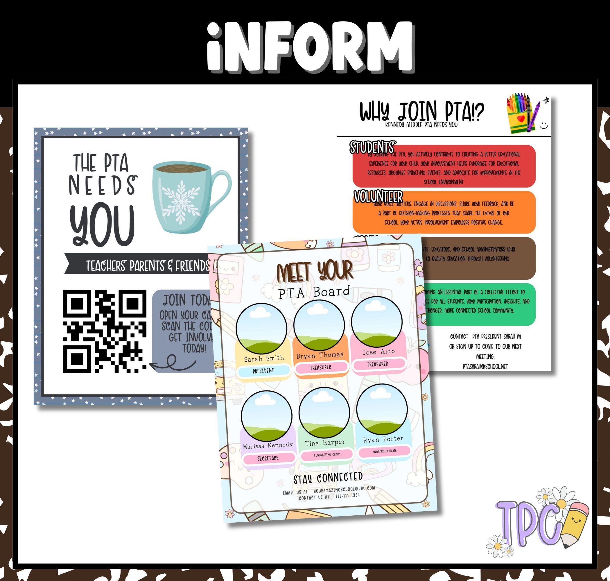 PTA BINDER | Pto President | Spirit Week Flyers | Candy Gram ...
