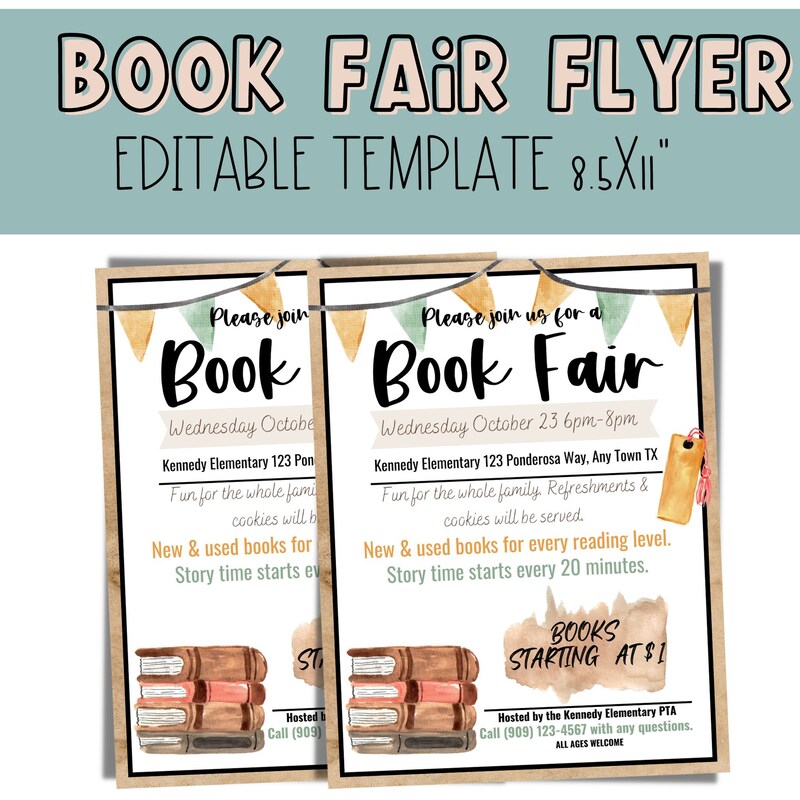Literacy Night Flyer - Etsy