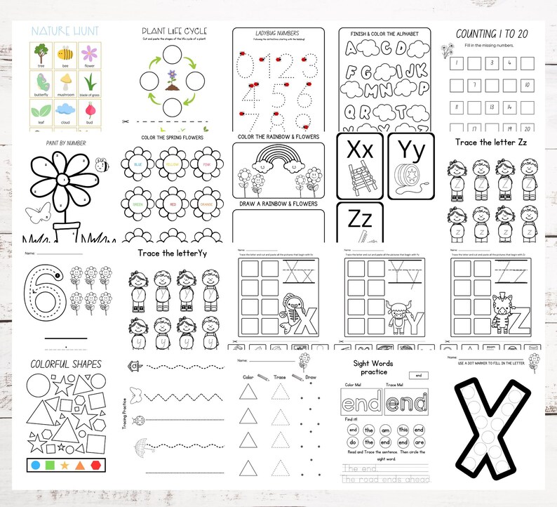 APRIL Preschool Workbook. Spring Preschool Activity. Spring COLORING ...