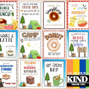 Camp Theme for Teacher Appreciation Week. Camp Signs for Staff ...