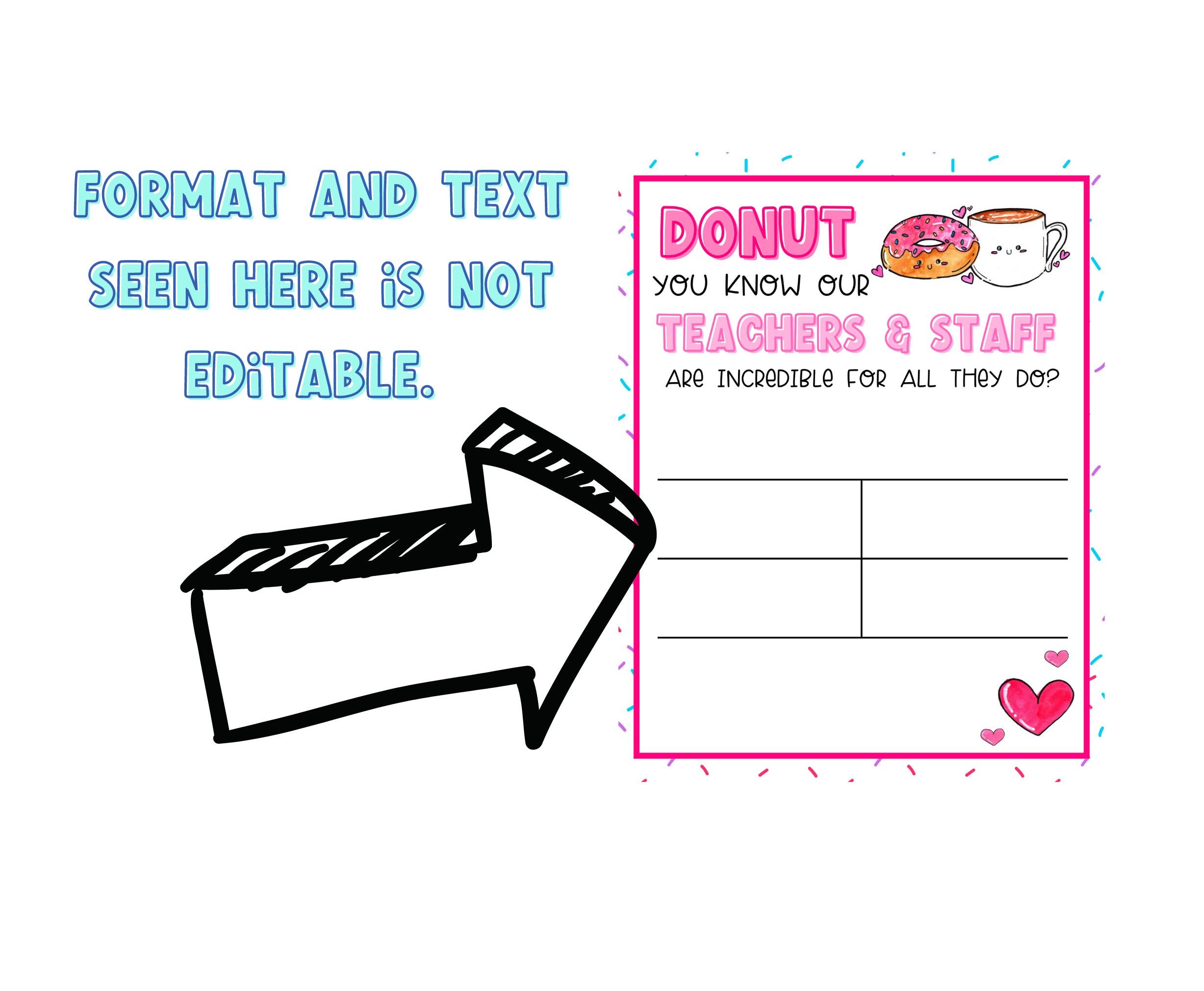 Donut Teacher Appreciation Theme. Itinerary for Teacher Appreciation ...