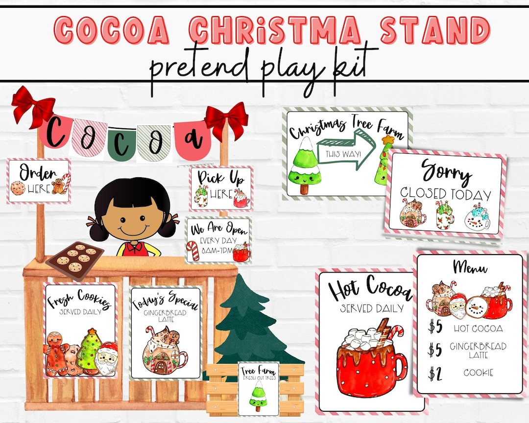 Winter Dramatic Play Center | Hot Cocoa Stand Pretend Play | Christmas ...