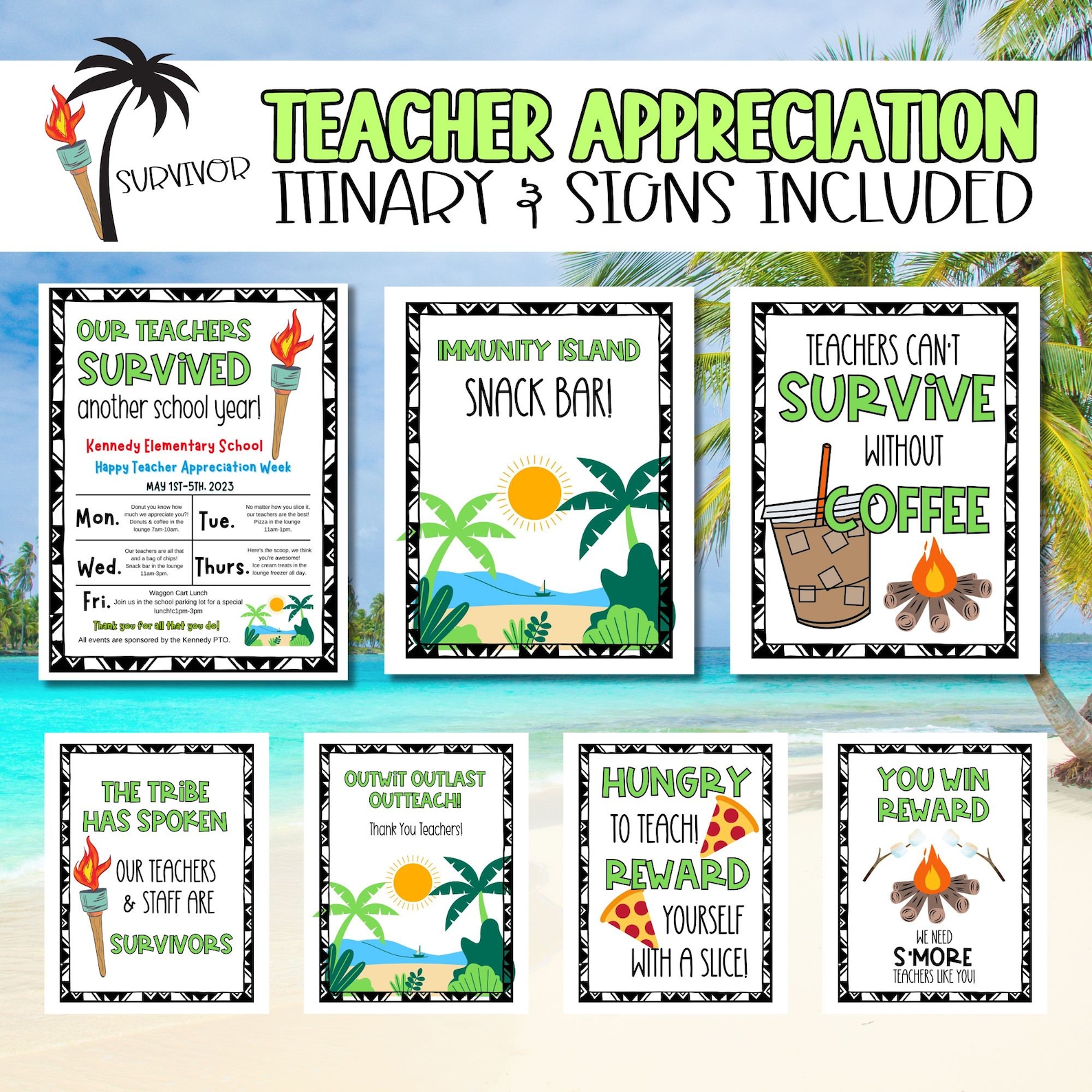Our Teachers Are Survivor Teacher Appreciation Week Theme. Teacher ...