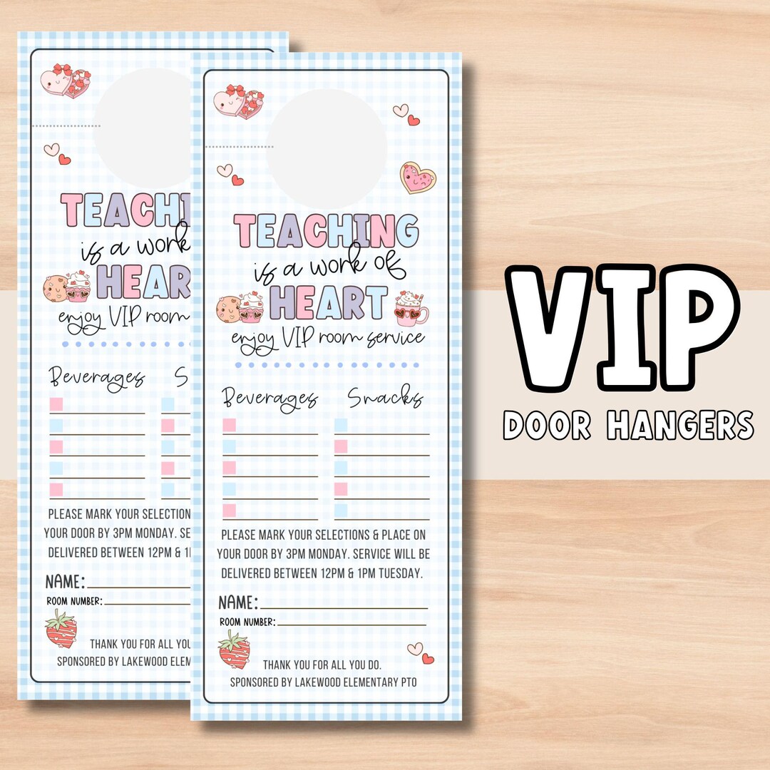 Valentines Teacher Appreciation | VIP Room Service Teacher & Staff ...