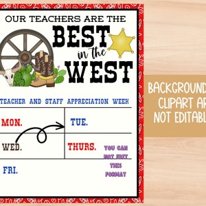 Wild West Teacher Appreciation Week. Best in the West ITINERARY ...