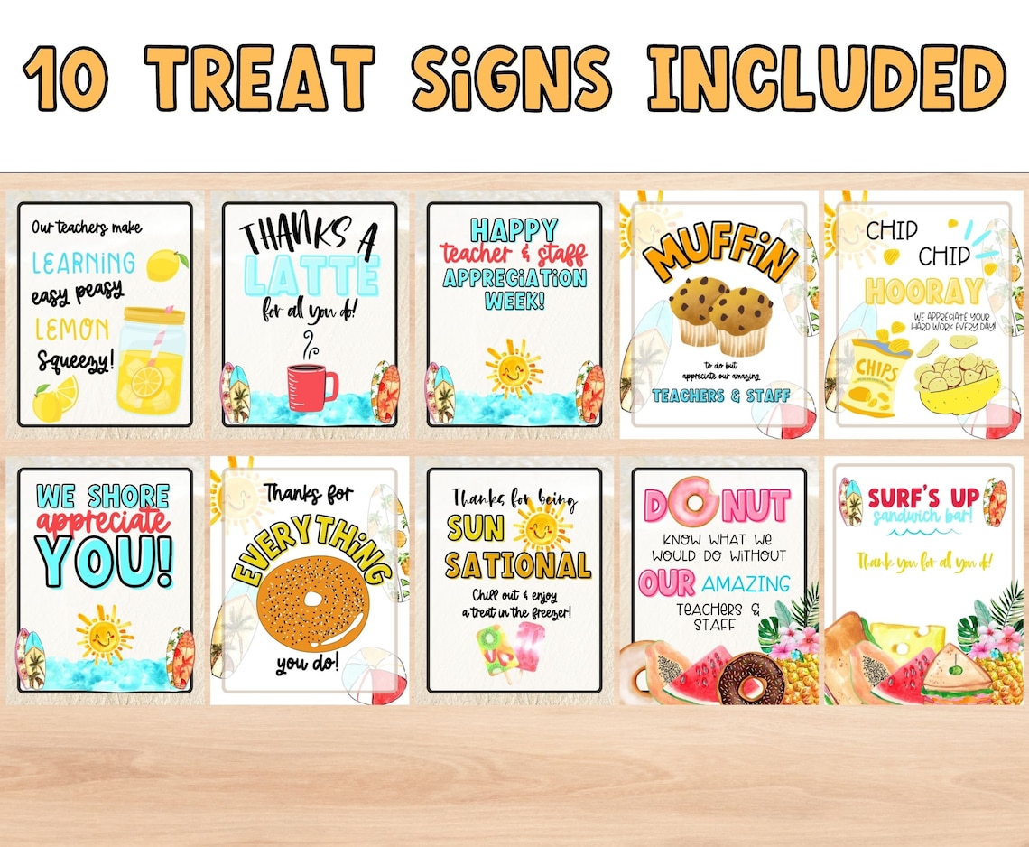 Beach Teacher Appreciation Theme Itinerary. Surfs up Theme. Sun ...