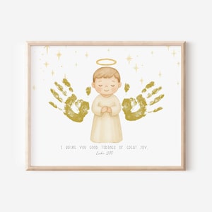 Sunday School Craft Christmas Handprint Nativity Holly Night Bible ...
