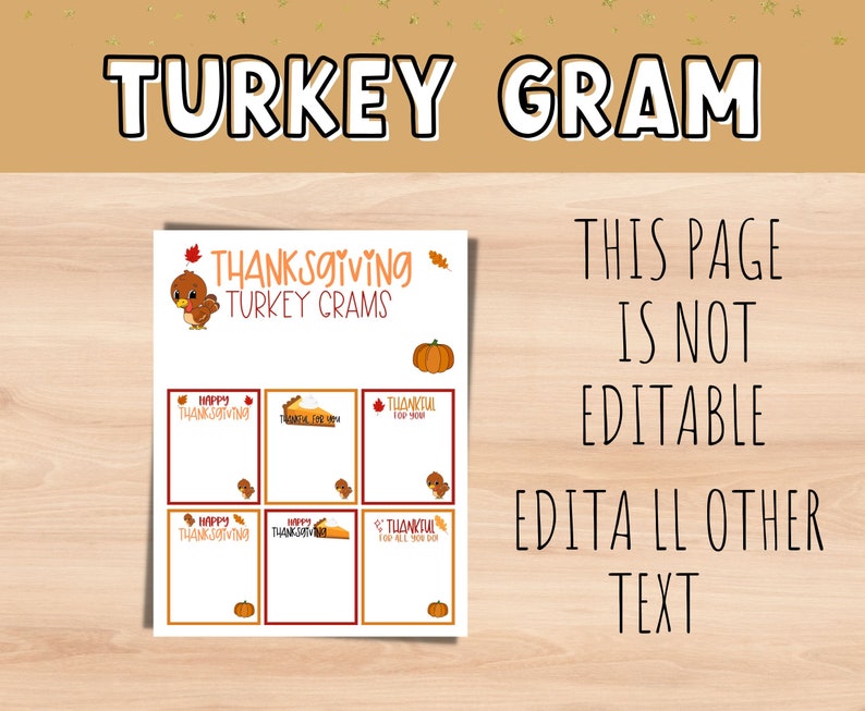 Turkey Gram Fundraising Flyer for PTA PTO Thanksgiving Event. PTA ...