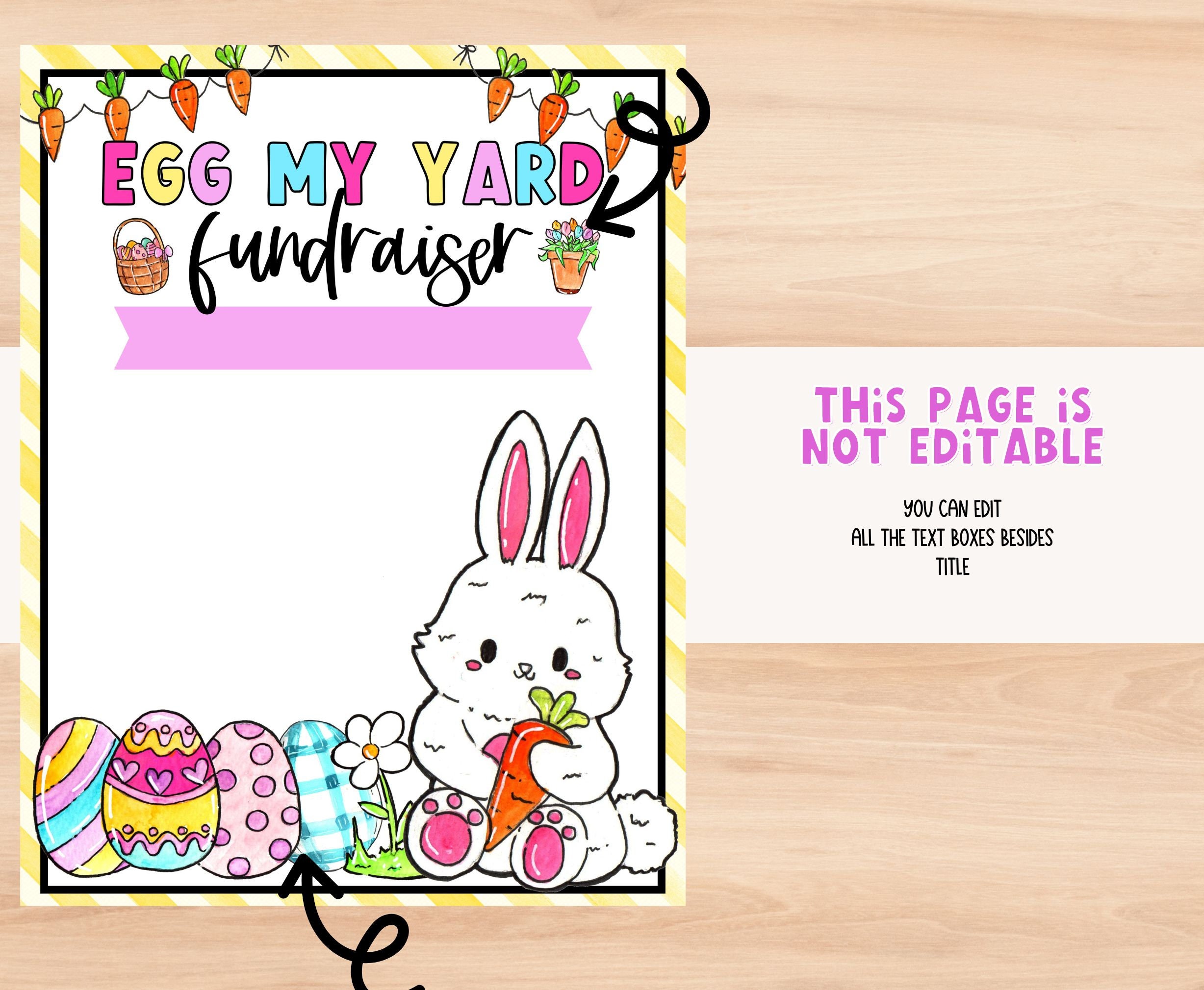 Editable EGG My YARD Spring Flyer. Easter Flyer. Event Flyer. PTA Event ...