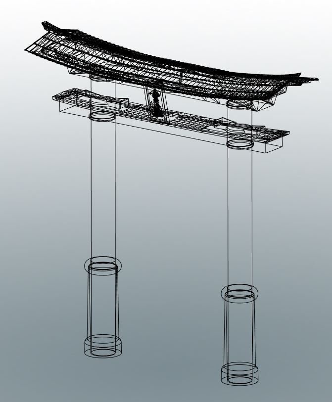 3D Japanese Tori Model for 3D Printing Diorama - Etsy