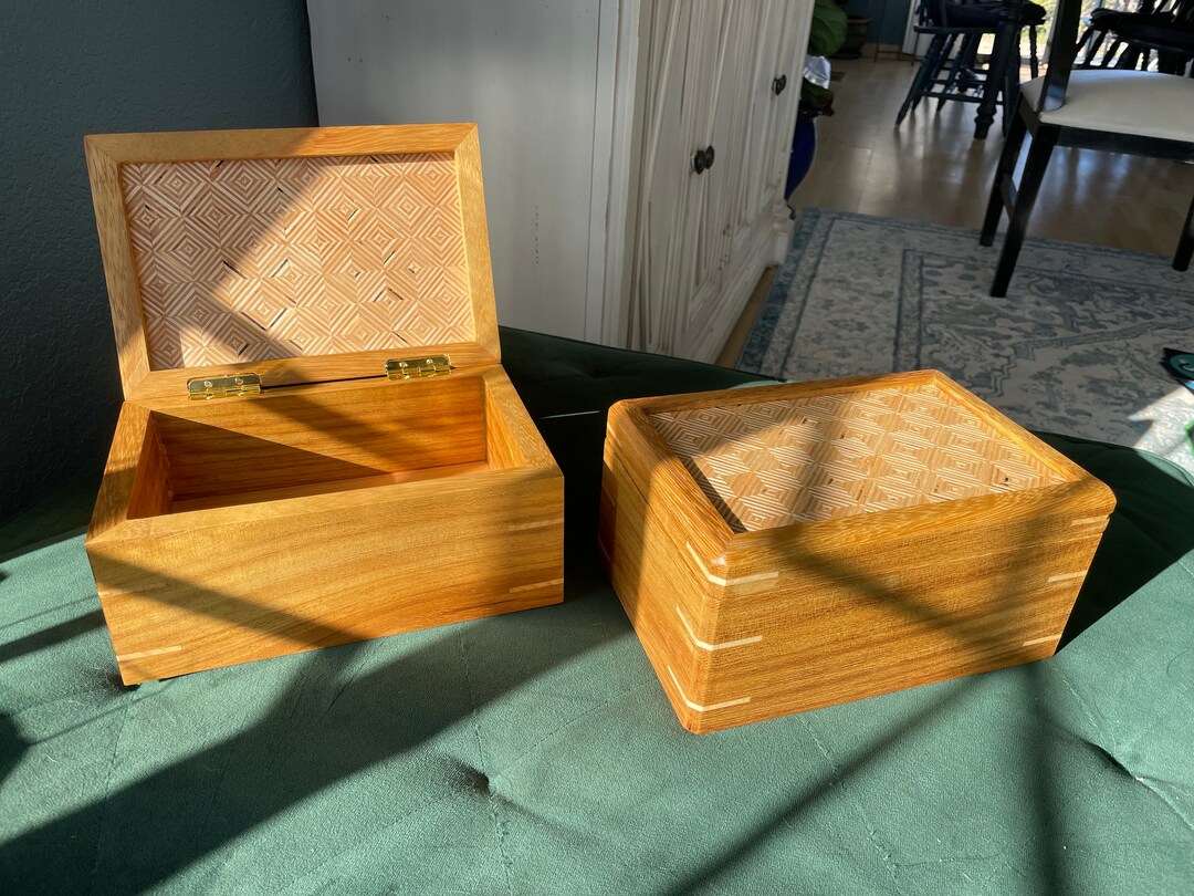 Custom Wood Box W/ Baltic Birch Diamond Patern - Etsy