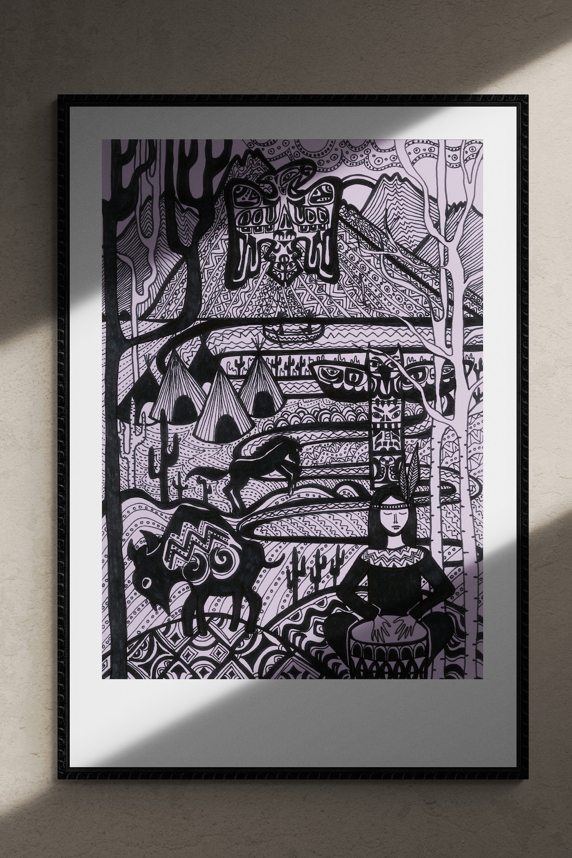 Shaman Art Print From an Original Painting Southwestern Art - Etsy