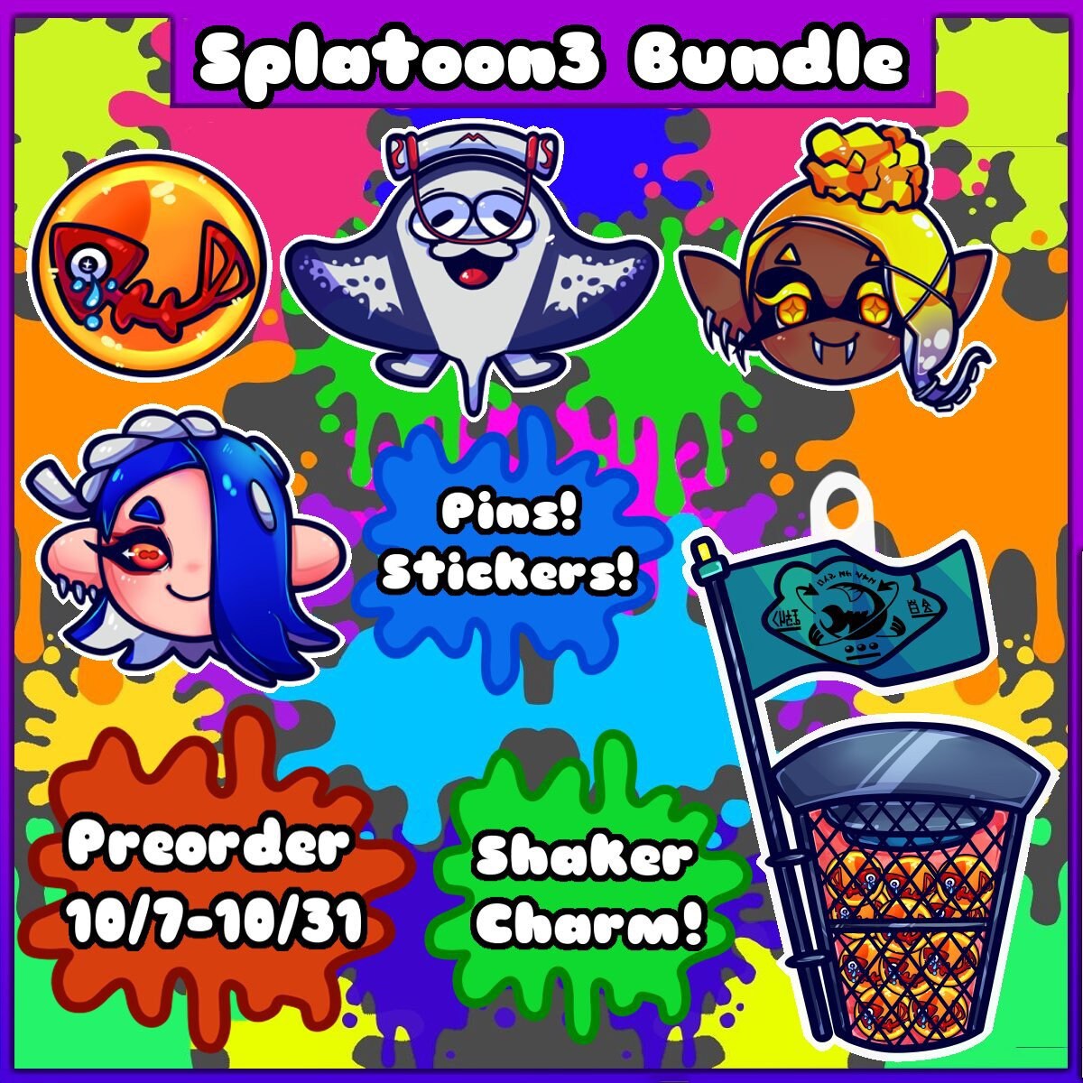 Splatoon 3 Stickers Big Man Frye Shiver - Etsy