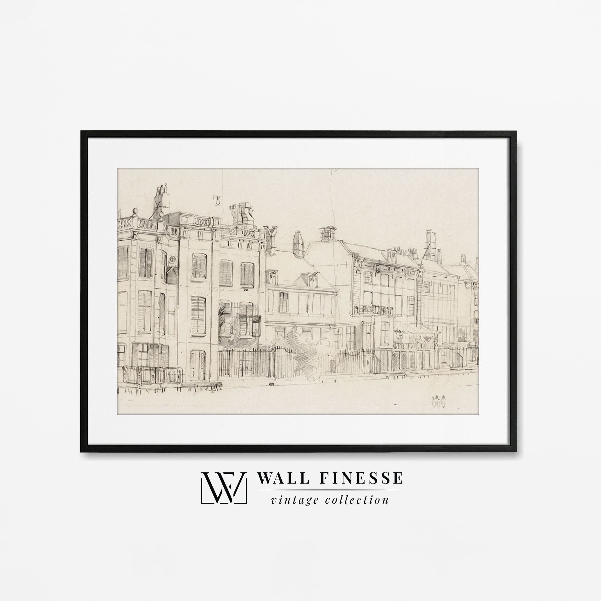 Rough City Sketch Vintage Architecture Line Art Antique Drawing ...