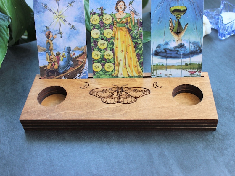 Luna Moth Tarot Card Stand Three Cards Holder Display. Tarot - Etsy