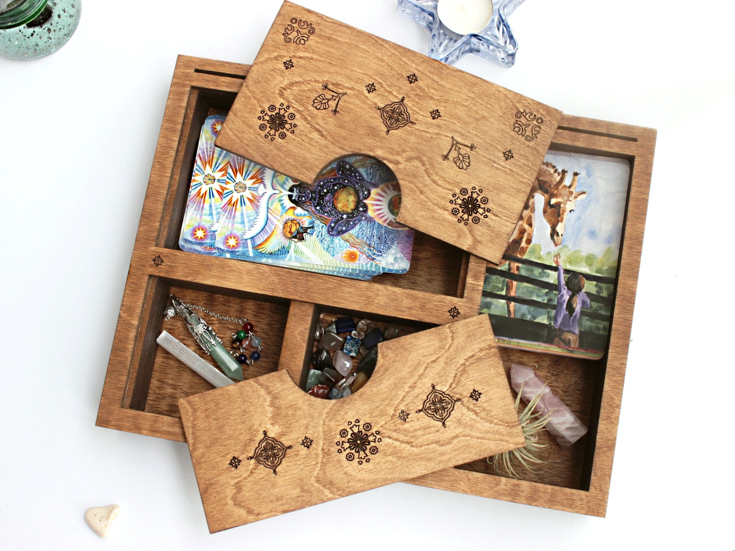 Large Tarot Card Box. Tarot Deck Box for Multiple Decks - Etsy