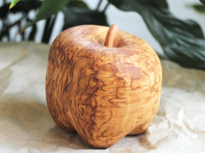 Wooden Apples Carved Wood Fruit Teacher Gifts. Decorative - Etsy