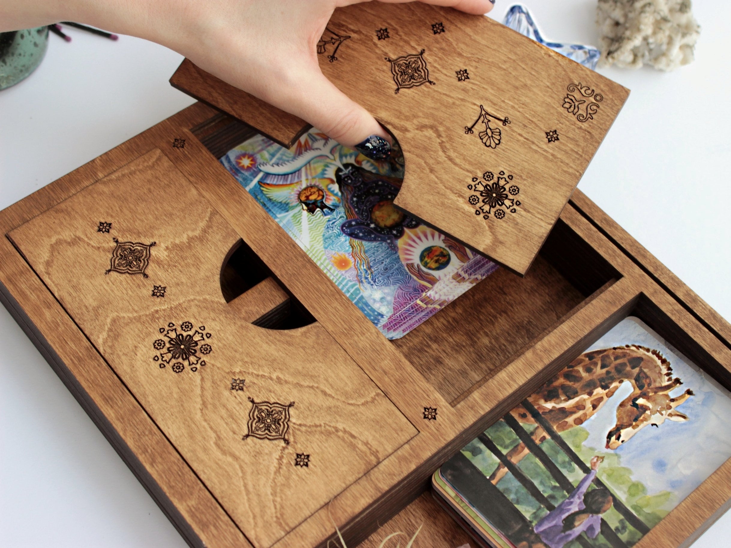 Large Tarot Card Box. Tarot Deck Box for Multiple Decks - Etsy