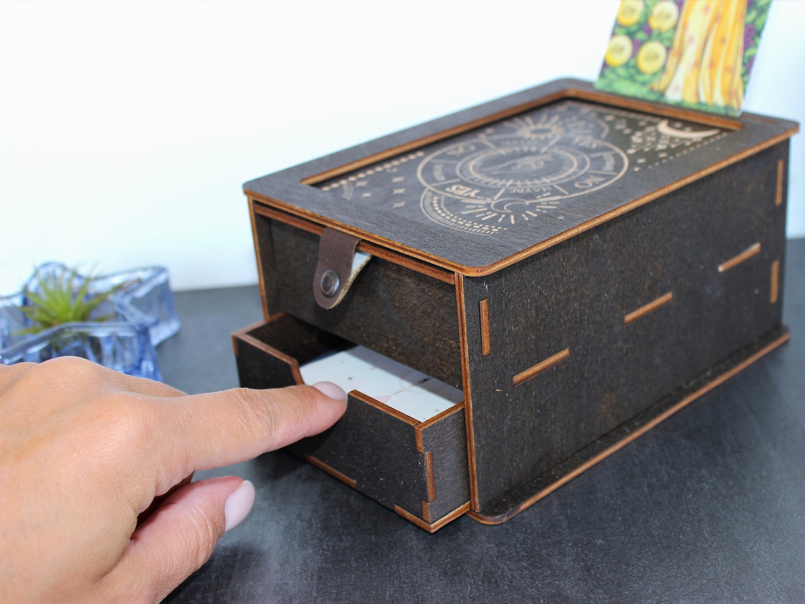 Double Tier Tarot Deck Box With a Pendulum Board Lid. Tarot - Etsy