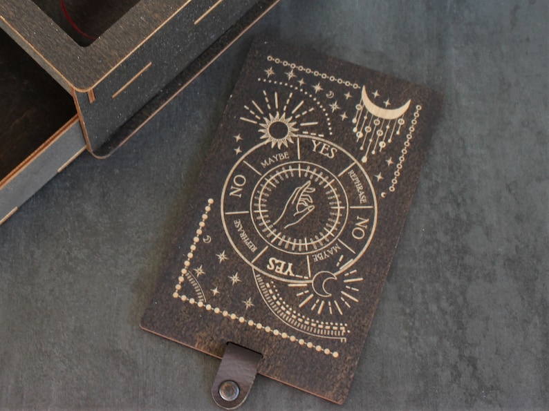 Double Tier Tarot Deck Box With a Pendulum Board Lid. Tarot - Etsy