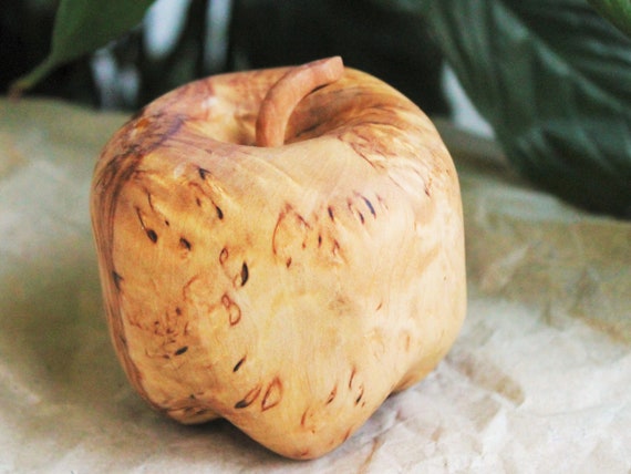 Wooden Apples Carved Wood Fruit Teacher Gifts. Decorative - Etsy