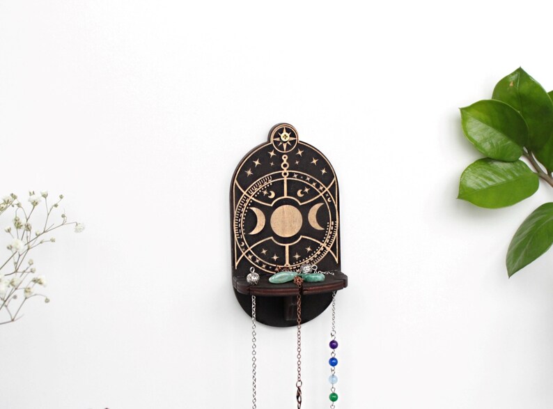 Pendulum Stand Wall Hanging With Moon Phases Mini Crystal - Etsy
