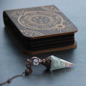 Pendulum and Board Dowsing Kit With Pendulum Holder Box, Divination Set ...