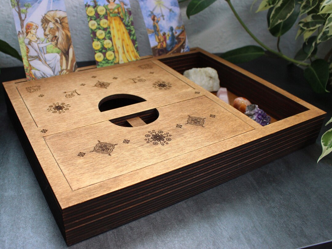 Oracle or Large Tarot Deck Box Multiple Decks Storage. Tarot / Crystal ...