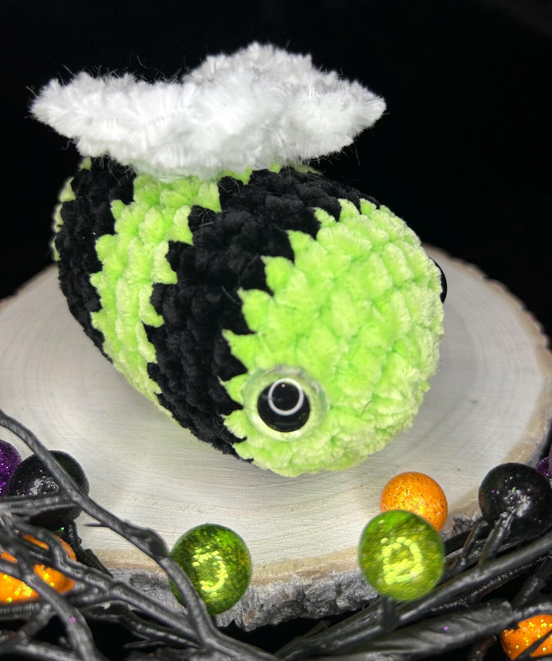 Halloween Crochet Bee | Spooky Plush | Glow-in-the-dark Bee Plushie - Etsy