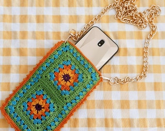 Crochet Phone Bag Granny Square - Etsy
