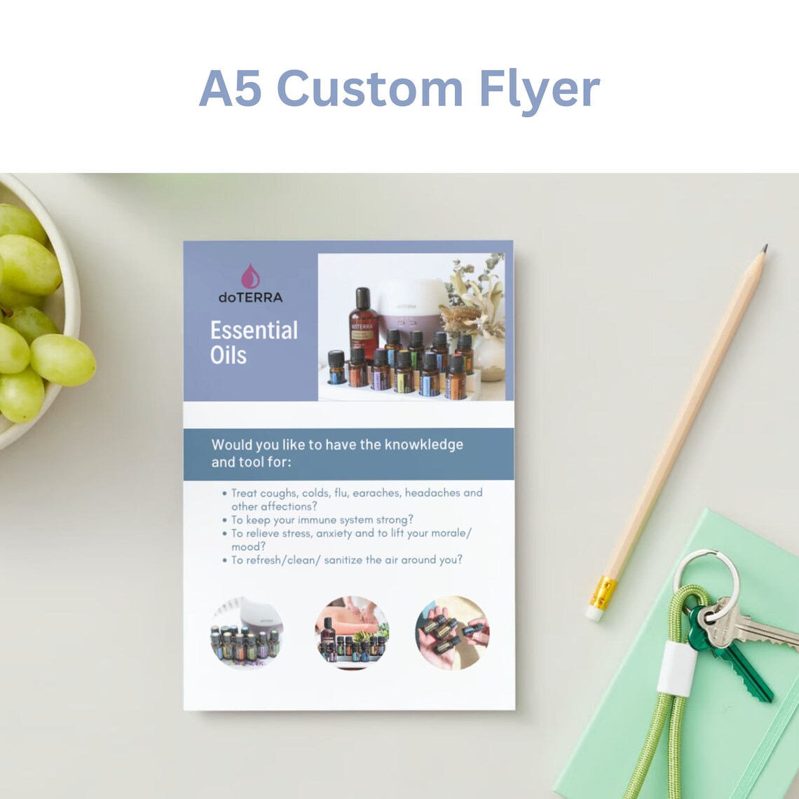 A5 Doterra Custom Flyer, Essential Oils Flyer, Wellnes Advocate ...