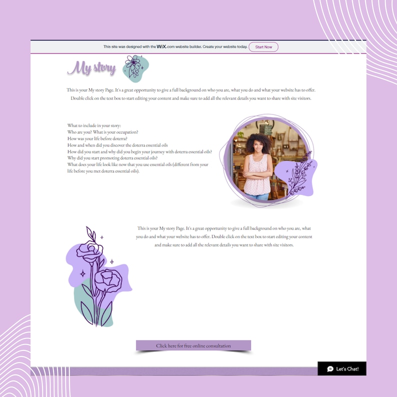 Doterra Business | Website Template | Wellness Advocate Website | Wix Template | Webiste Design ...