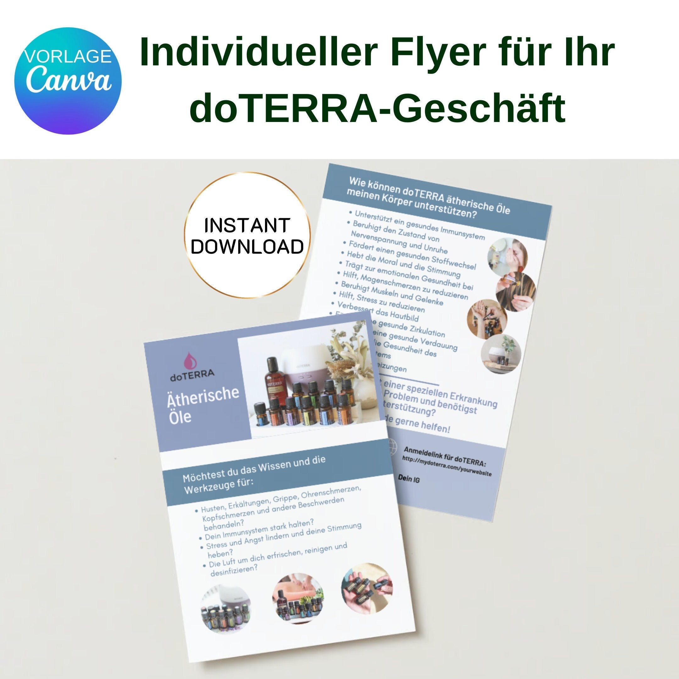 A5 Canva Flyer Design | Doterra Flyer Vorlage Für Neukunden ...
