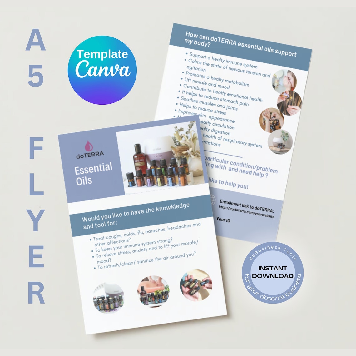 A5 Doterra Custom Flyer, Essential Oils Flyer, Wellnes Advocate ...