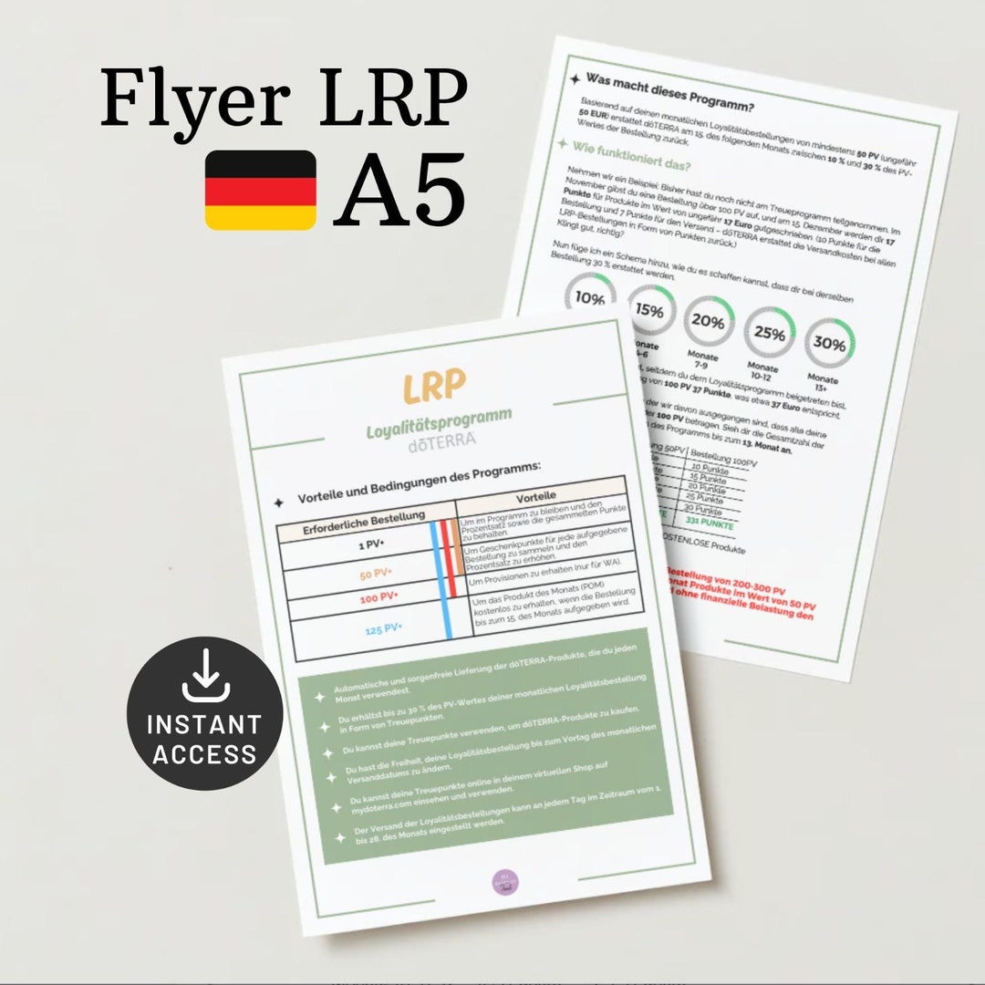 Doterra LRP Guide - Maximieren Sie Ihre Treuepunkte - Etsy