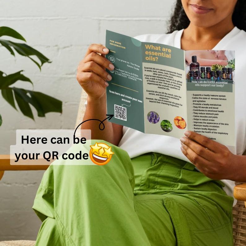 Trifold Custom Doterra Flyer, Essential Oils Flyer, Wellness Advocate ...