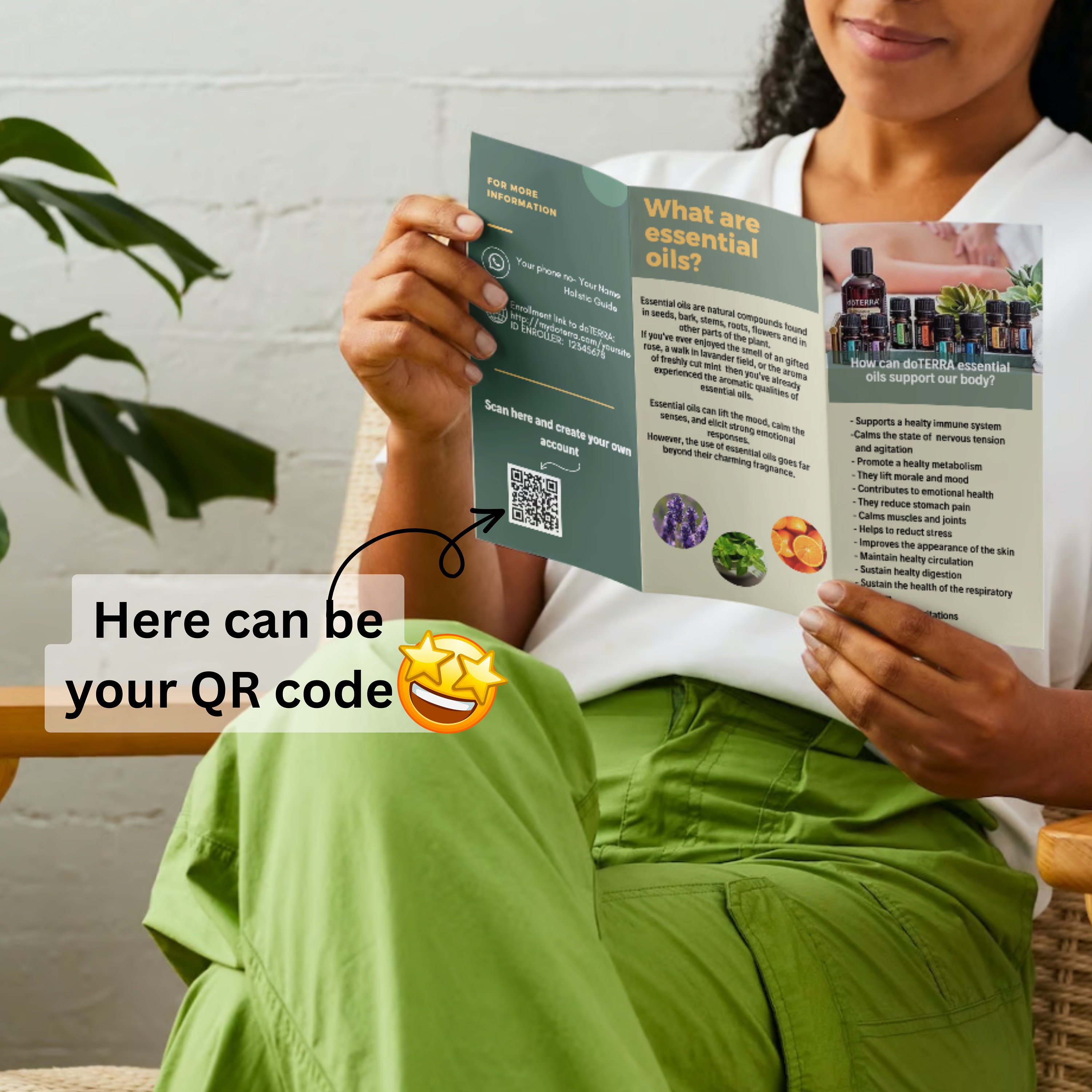 Trifold Custom Doterra Flyer, Essential Oils Flyer, Wellness Advocate ...