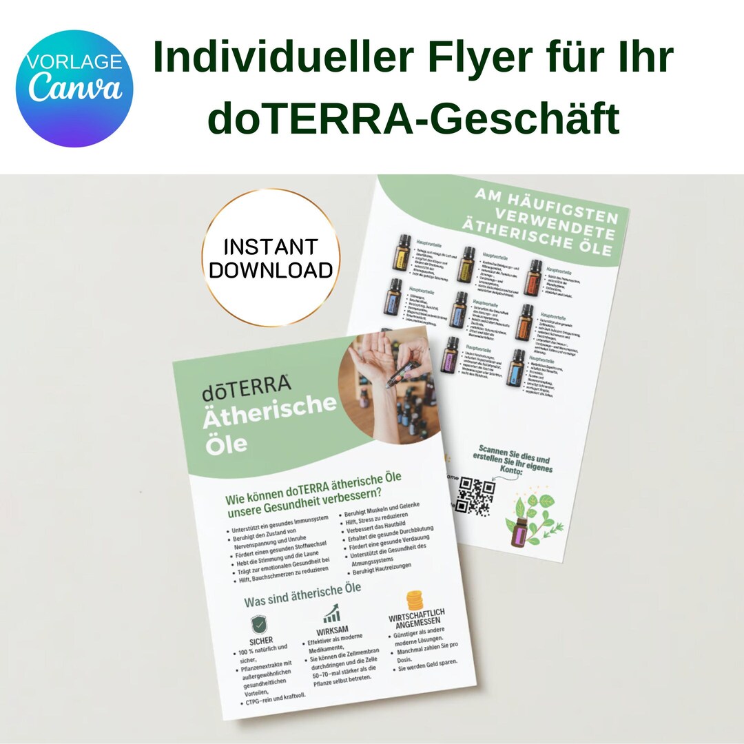 A5 Canva Flyer Design | Doterra Flyer Vorlage Für Neukunden ...