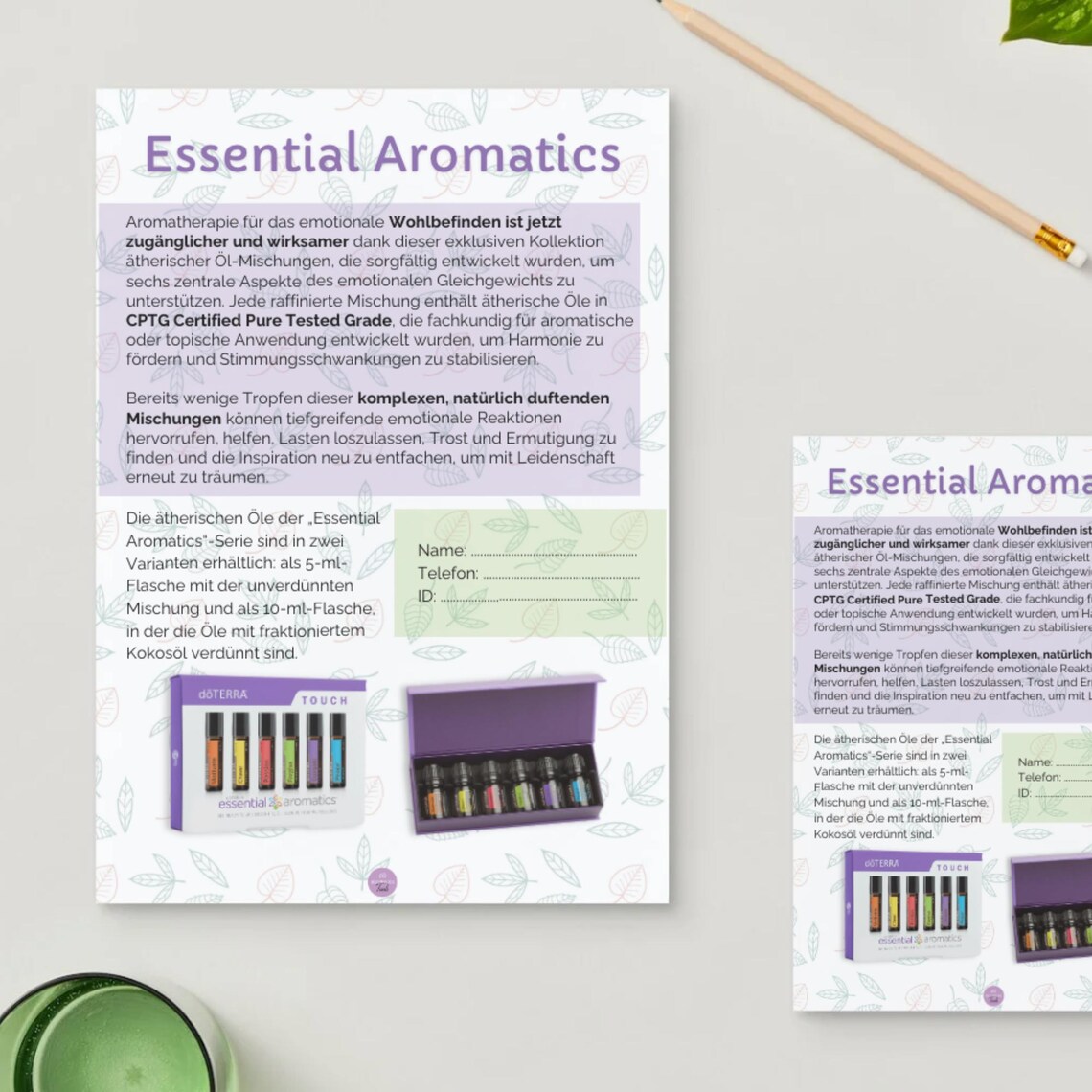 Essential Aromatics Flyer | Doterra Kit Marketing | Druckbar ...