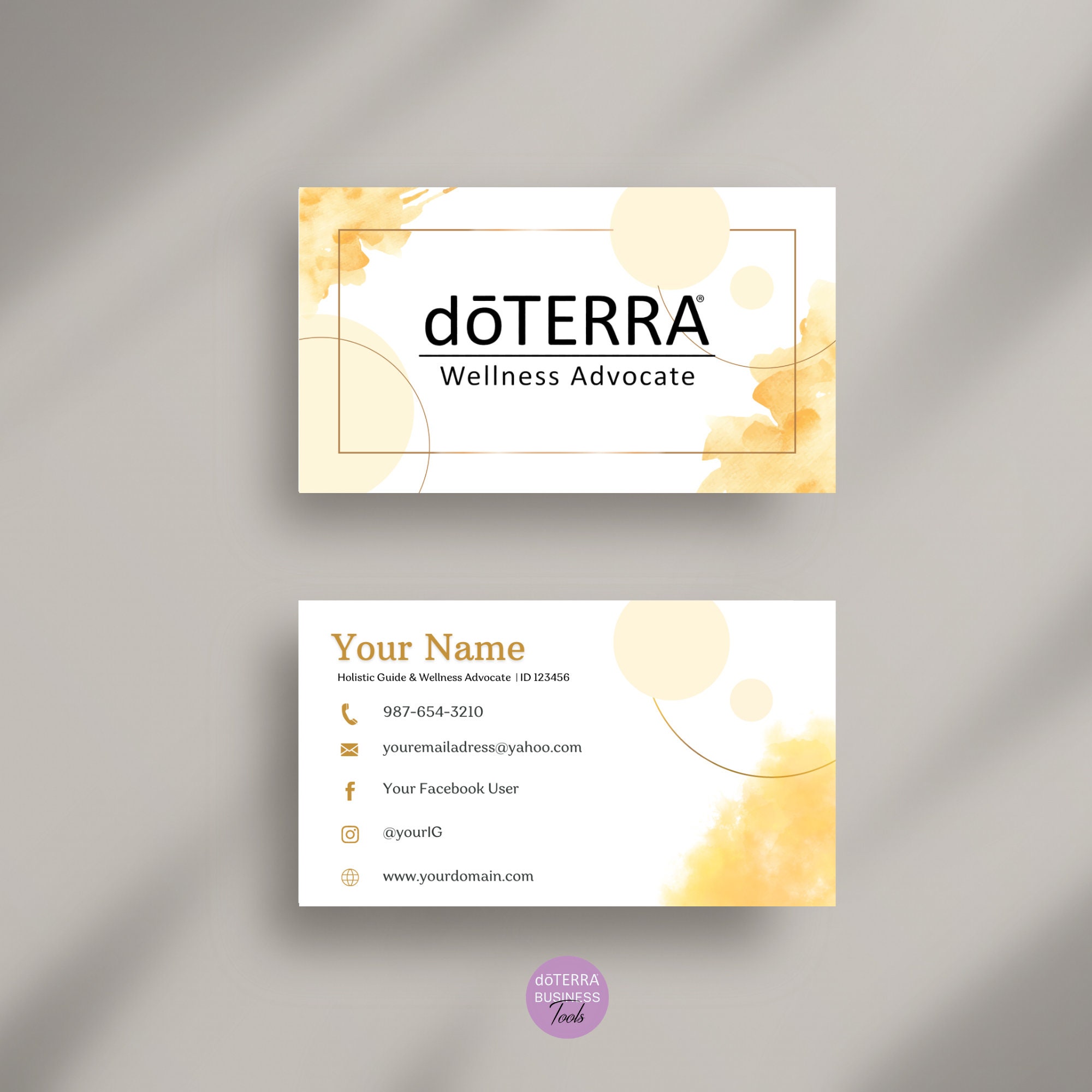 Doterra Business Cards Custom Doterra Business Card - Etsy