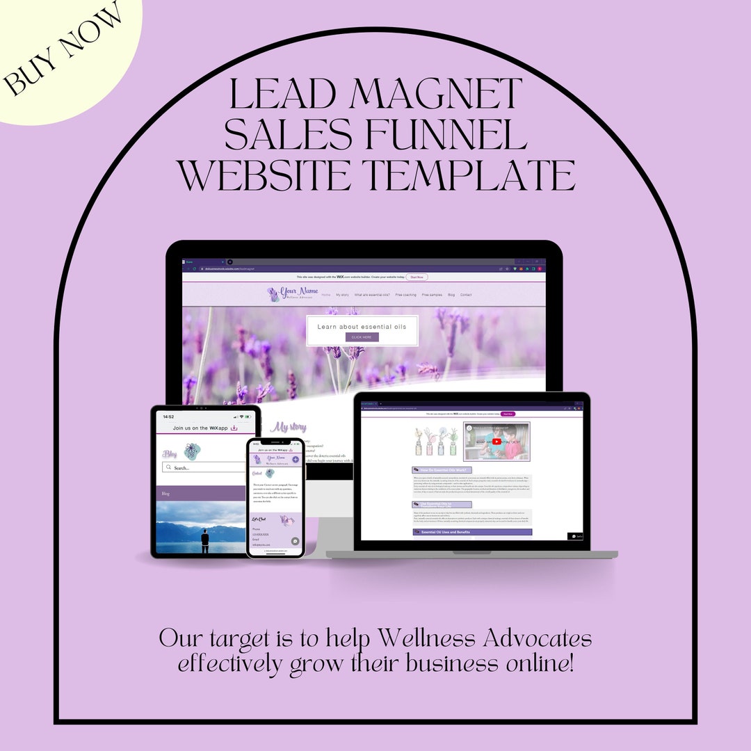 Doterra Business | Website Template | Wellness Advocate Website | Wix Template | Webiste Design ...